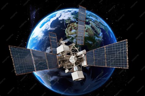 Premium Ai Image Communication Between The Vast Array Of Satellites