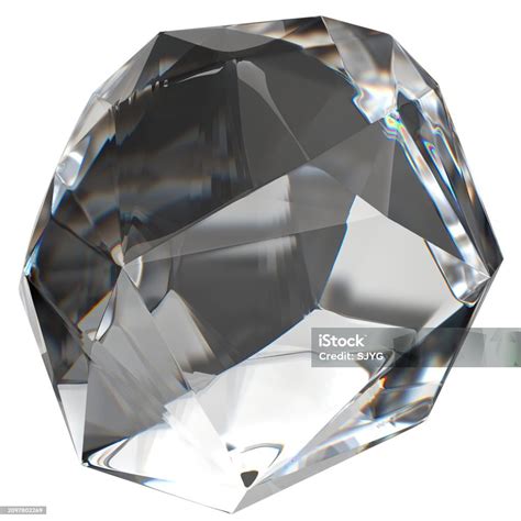고립 된 무색 보석 크리스탈의 무성한 유기 굴절 및 반사 우아한 현대 3d 렌더링 추상 배경 0명에 대한 스톡 사진 및 기타 이미지 Istock