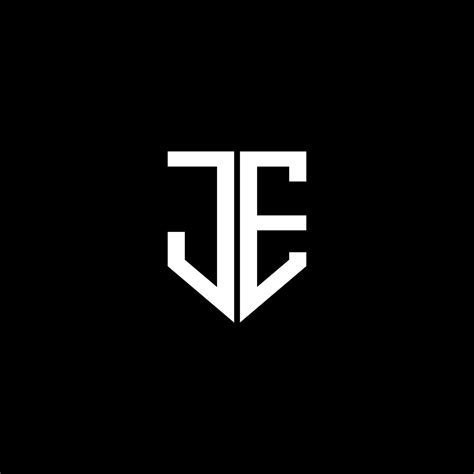 Je Letter Logo Design With Black Background In Illustrator Vector Logo