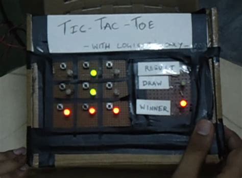 Two Player Tic Tac Toe From Logic Chips Hackaday