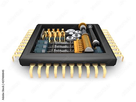 The Internal Structure Of The CPU The Reducer Mechanism Of Gears Springs And Motors The Idea