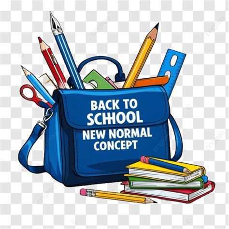 다양한 교육 용품이 중앙에 배치된 전통적인 학교 가방을 특징으로 하는 신학기의 다채로운 묘사 전통적인 학교 가방 학교로