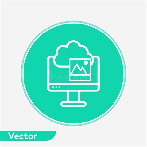 Cloud Computing Vector Icon Sign Symbol Stock Vector Illustration Of Mobile Laptop 135916479