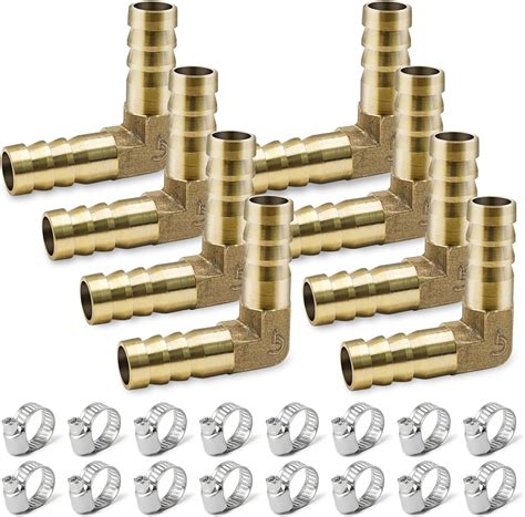 Gzhaizhuan 8 Connettori Per Tubo 10 Mm 2 Vie A Forma Di L Raccordo