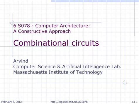 Ppt 6s078 Computer Architecture A Constructive Approach