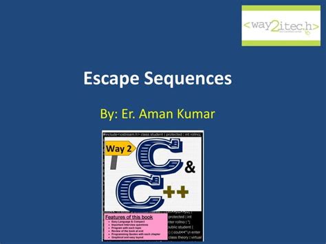 Escape Sequences Ppt