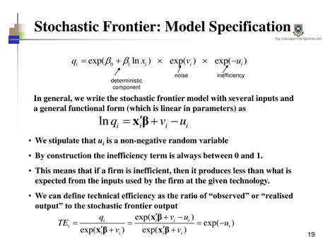Ppt Efficiency And Productivity Measurement Stochastic Frontier