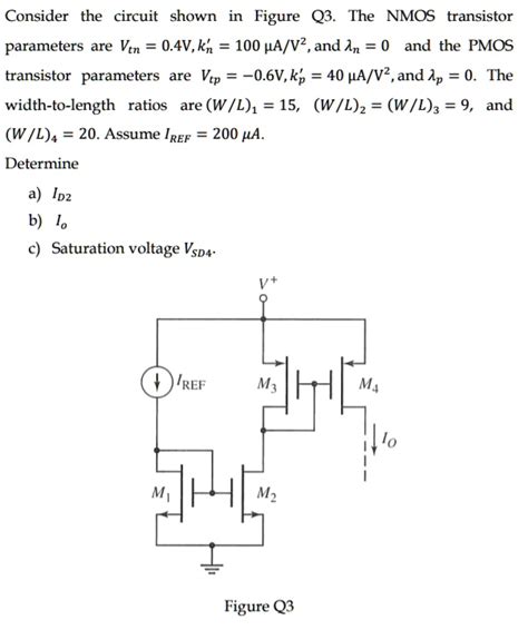 solved consider the circuit shown in figure q3 the nmos transistor