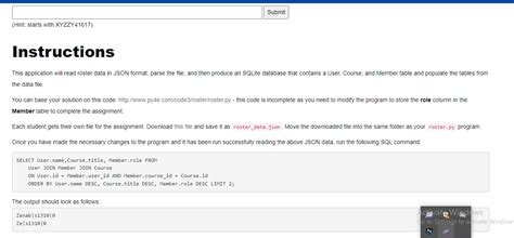 Solved This Application Will Read Roster Data In JSON Chegg