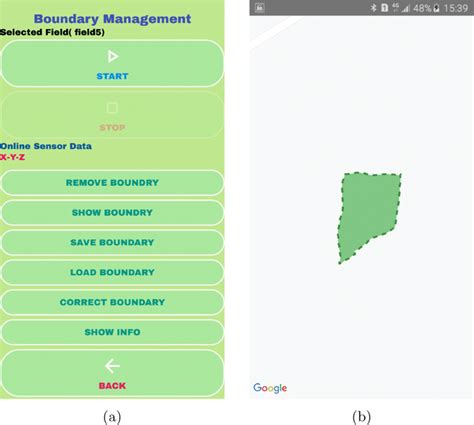 The Gui Of The App For Creating Boundary Athe Gui For Creating The