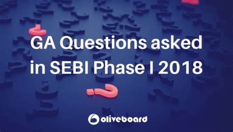 Ga Questions Asked In Sebi Phase I 2018
