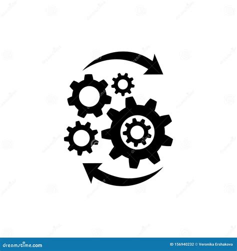 Operations Icon Vector Workflow Illustration Sign Work Flow Symbol Automate Logo