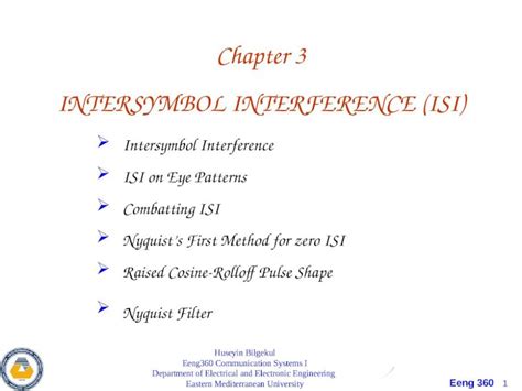 Ppt Chapter 3 Intersymbol Interference Isi Dokumentips