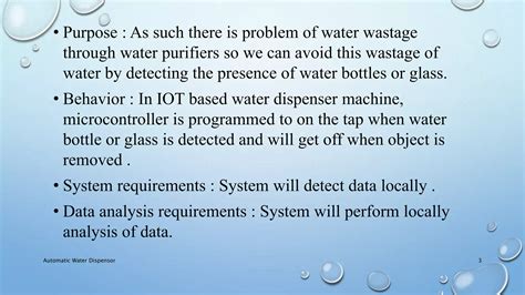 Automatic Water Dispenser Using Iot Pptx Home Appliances Home