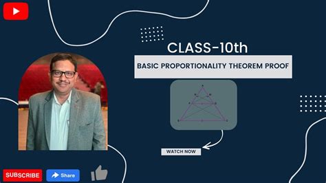 Bpt Theorem Class 10 Theorem 6 1 Class 10 Ncert Class 10th Math Youtube