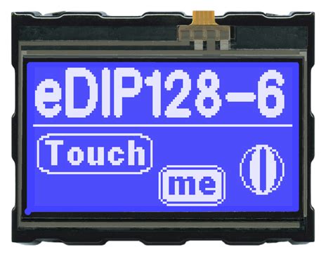 2 8 EDIP Intelligent Graphic Display Touch EA EDIP128B 6LWTP Mmselectronics