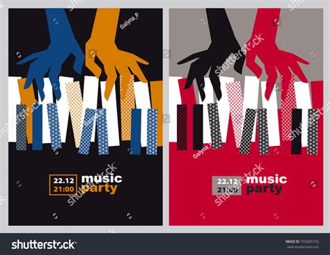 Hands Piano Keys Vector Illustration Modern Stock Vector Royalty Free 755685733 Shutterstock