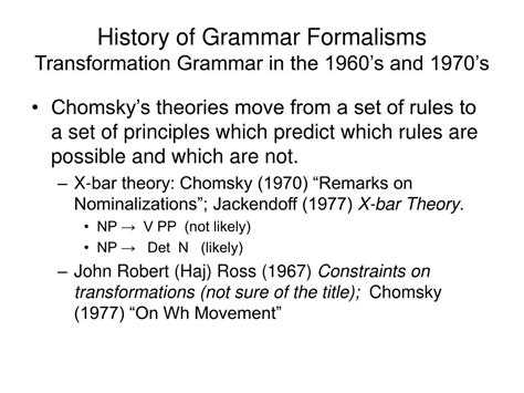 Ppt History Of Grammar Formalisms Powerpoint Presentation Free Download Id339068