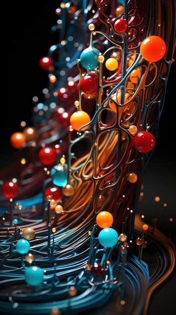 Premium Ai Image A Closeup Of The Sphere Showing The Individual Streams Of Data Ceated With