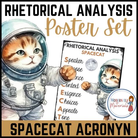 Ap Language Spacecat Rhetorical Analysis Poster Set Ap Lang Writing Tools