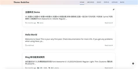 Hexo Theme Redefinereadmemd At Main · Evannotfoundhexo Theme Redefine · Github