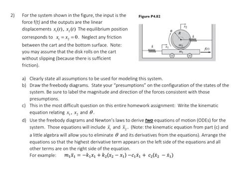 Solved For The System Shown In The Figure The Input Is The Chegg