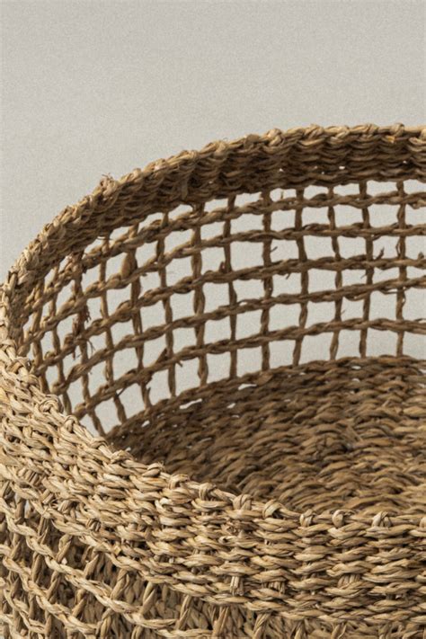 Siwa Round Seagrass Basket Large Floor Basket Sunny Home
