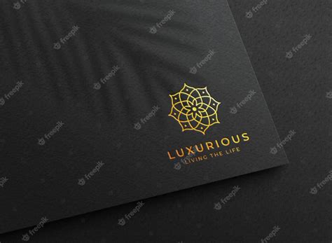 Premium Psd Embossed Luxury Gold Foil Logo Mockup