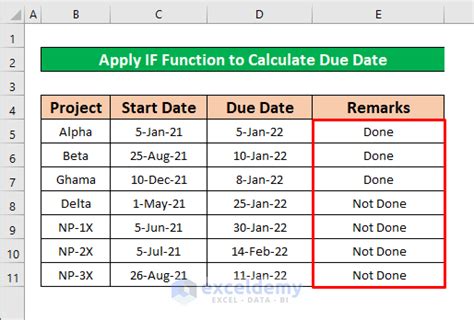 how to calculate due date formula in excel design talk