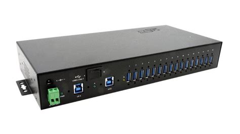 Ex 1526hmvs Exsys Industrial Usb Hub With Esd Surge Protection 16x Usb A Socket 3 0 5gbps