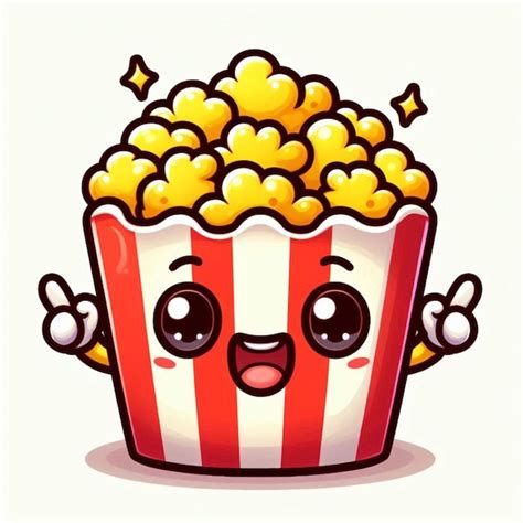 Popcorn Cartoon Premium Ai Generated Image
