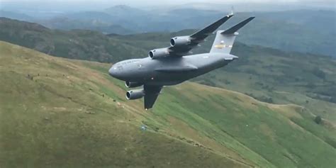 Giant C 17 Airlifter Does Low Level At The Mach Loop