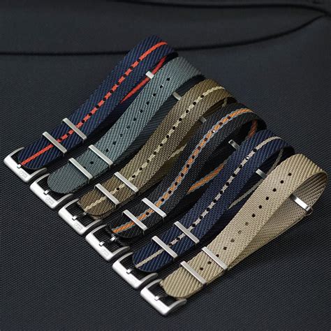 B And R Bands Woven Fabric Nylon Military Watch Band Straps 20mm 22mm Etsy