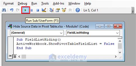 How To Hide Source Data In An Excel Pivot Table With Easy Steps