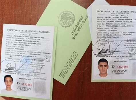 Cartilla De Identidad Del Servicio Militar Nacional