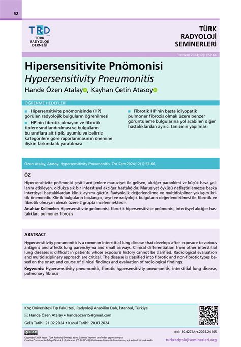 Pdf Hypersensitivity Pneumonitis