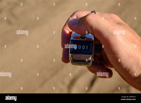 Manual Mechanical Counter For Accurate Counting In Your Hand Stock Photo Alamy