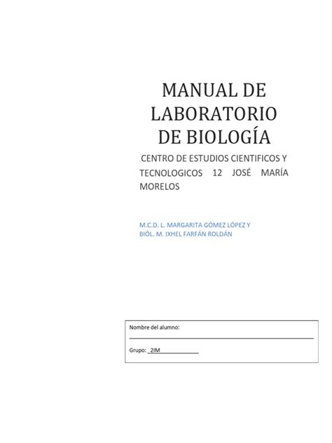 Manual De Laboratorio Pdf Dominancia Genética Biología Celular