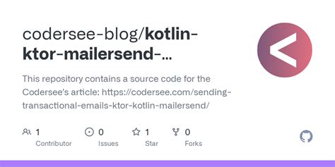 Github Codersee Blogkotlin Ktor Mailersend Transactional Emails This Repository Contains A