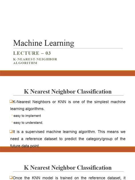 Machine Learning Lecture 03 Pdf Statistical Classification Machine Learning