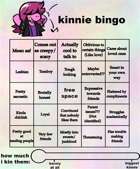 Susie Deltarune Kinnie Bingo Colorful Bingo Chart Funny Bingo Game