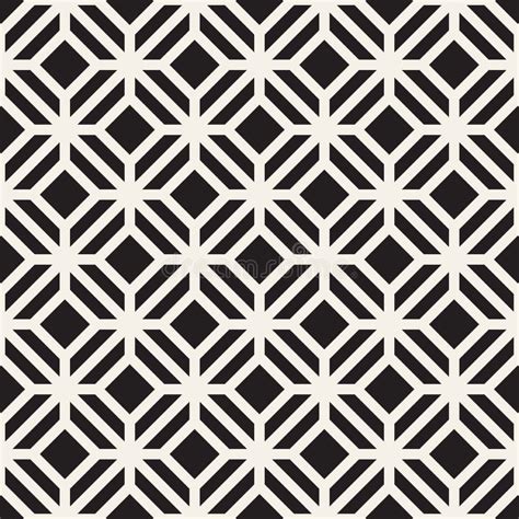 Vector Seamless Geometric Pattern Simple Abstract Lines Lattice Stock Illustration