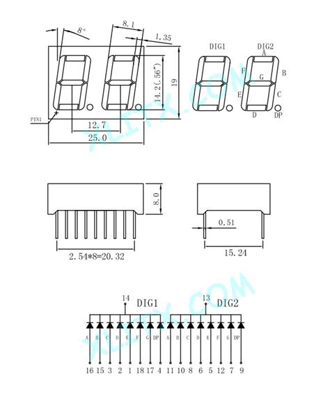 5621ah 0 56 Inch Red 2 Digit Cc Led 7 Segment Display Xlitx Technology