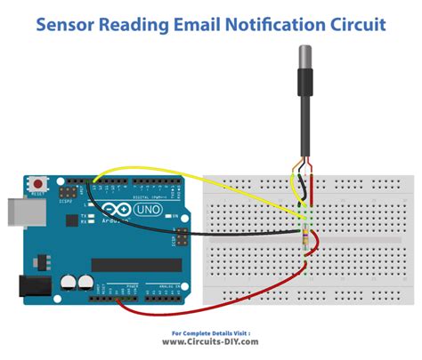Temperature Sensor Reading Send Email Notification Arduino Tutorial