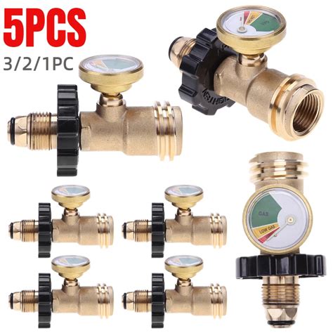 Pol 프로판 가스 게이지 미터 타입 어댑터 Qcc 용 범용 압력 커넥터 Pc 5 개 티몬