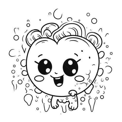 아이들의 아웃라인 스케치 드로잉을 위해 인쇄할 귀여운 만화 색칠 페이지 벡터 열정 그림 열정 개요 열정 스케치 Png 일러스트 및 벡터 에 대한 무료 다운로드