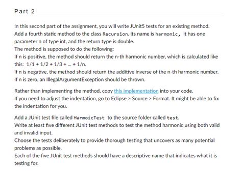 Solved Part 1 Create A New Java Project Called