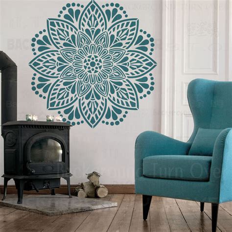 벽 바닥 템플릿 60cm 100cm 만다라 스텐실 초대형 그림 큰 장식 페인트 꽃 템플릿 대형 S150 페인팅 용품and벽지 관리