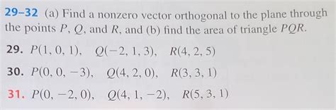 solved 29 32 a find a nonzero vector orthogonal to the
