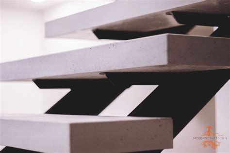 Our Floating Stairs Were Made With Our Organicrete Concrete Ironclad Metal Modern Craftsman